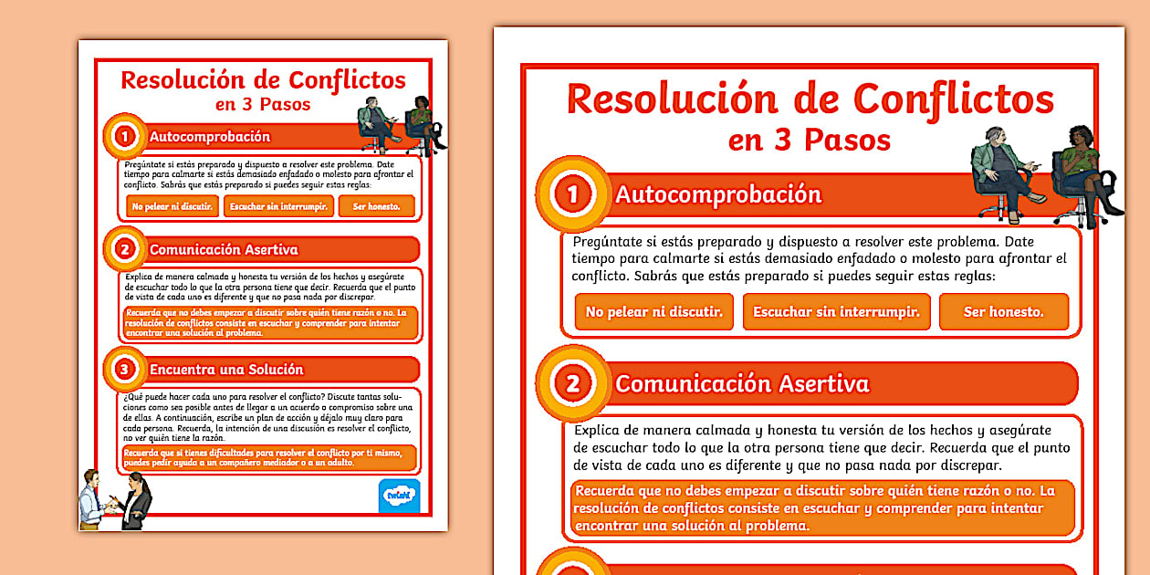 Poster: Resolución de Conflictos - Twinkl Colombia - Twinkl