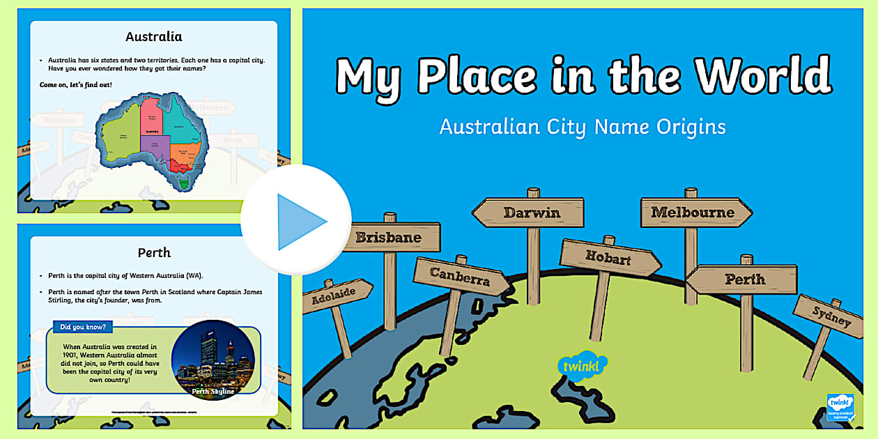 My Place Australian Capital City Name Origins PowerPoint
