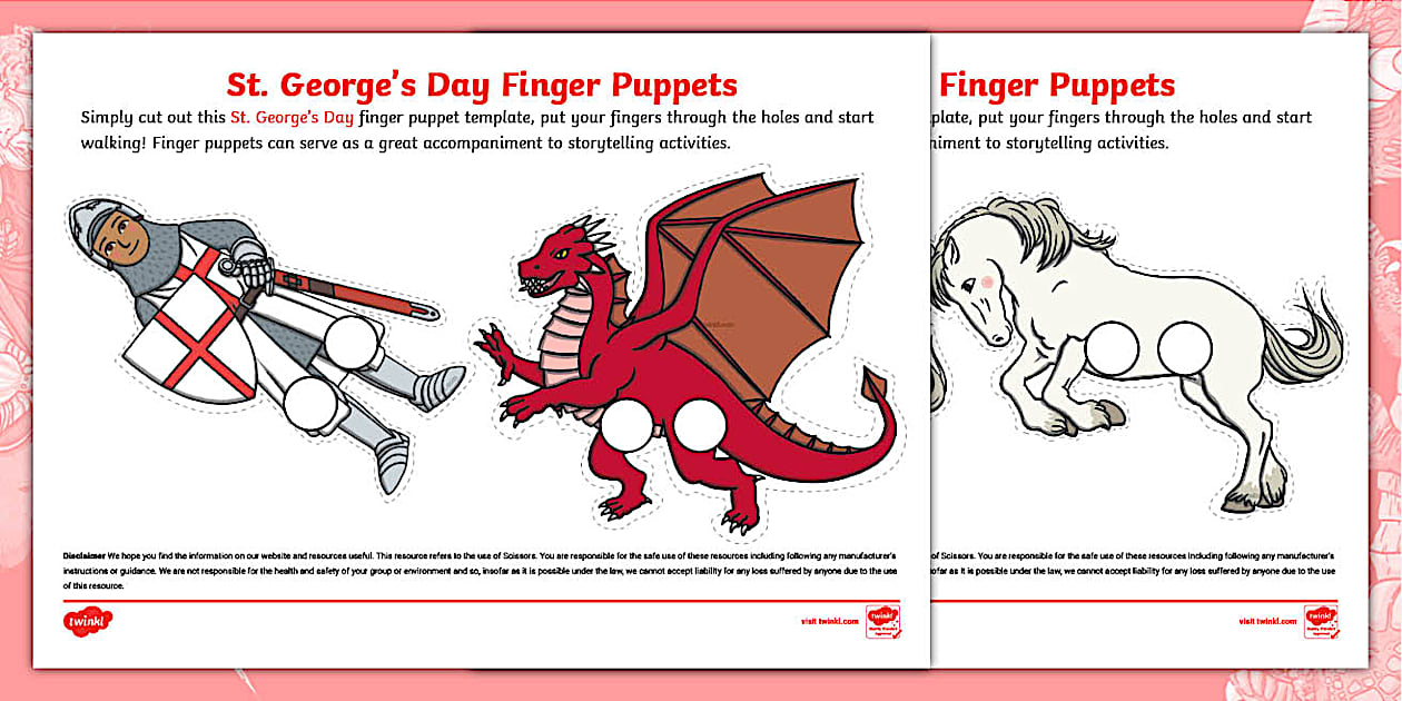 St. George's Day Finger Puppets