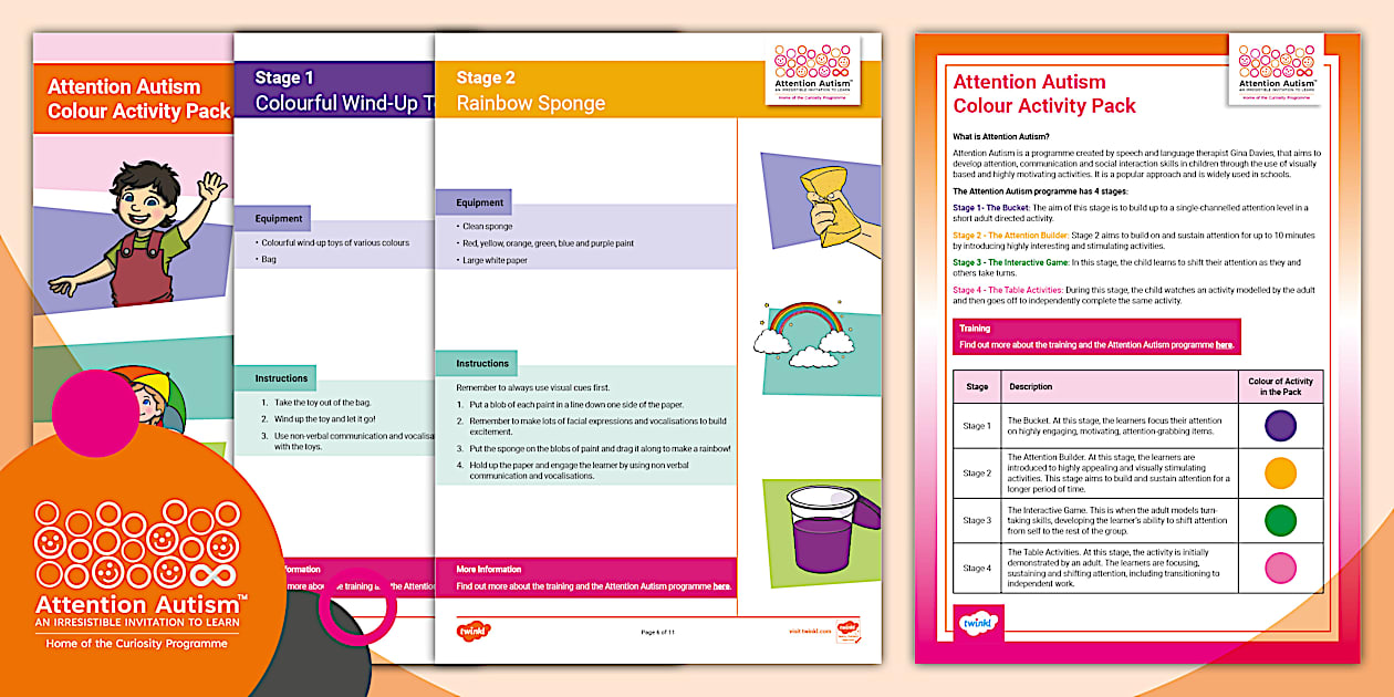 Attention Autism: Colour and Autism Activity Pack | Twinkl