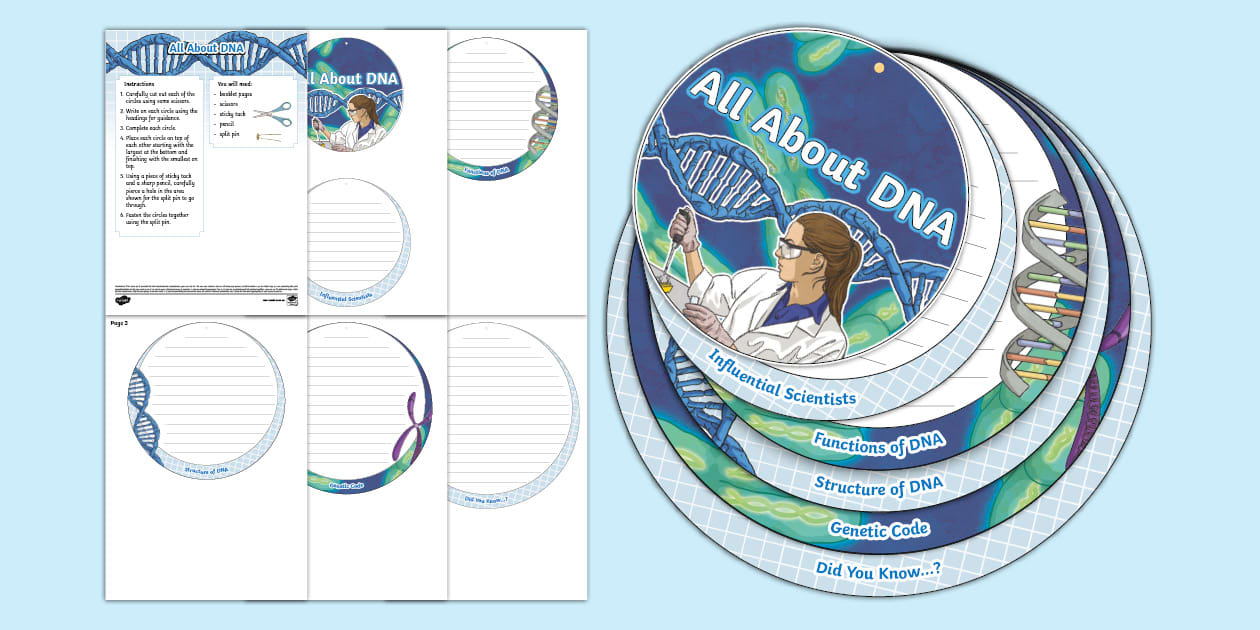 * NEW * All About DNA Circles Booklet (teacher made)