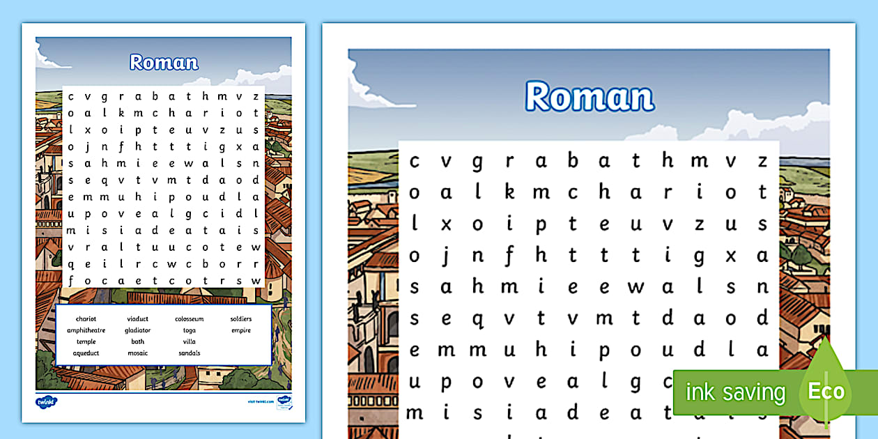 Roman Word Search (teacher made) - Twinkl