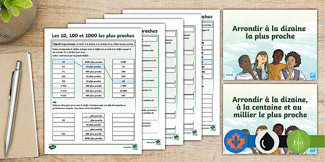 Rounding Numbers Activity Pack French (teacher made)