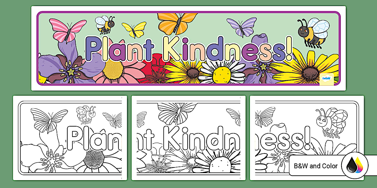 Plant Kindness! Banner (teacher made) - Twinkl