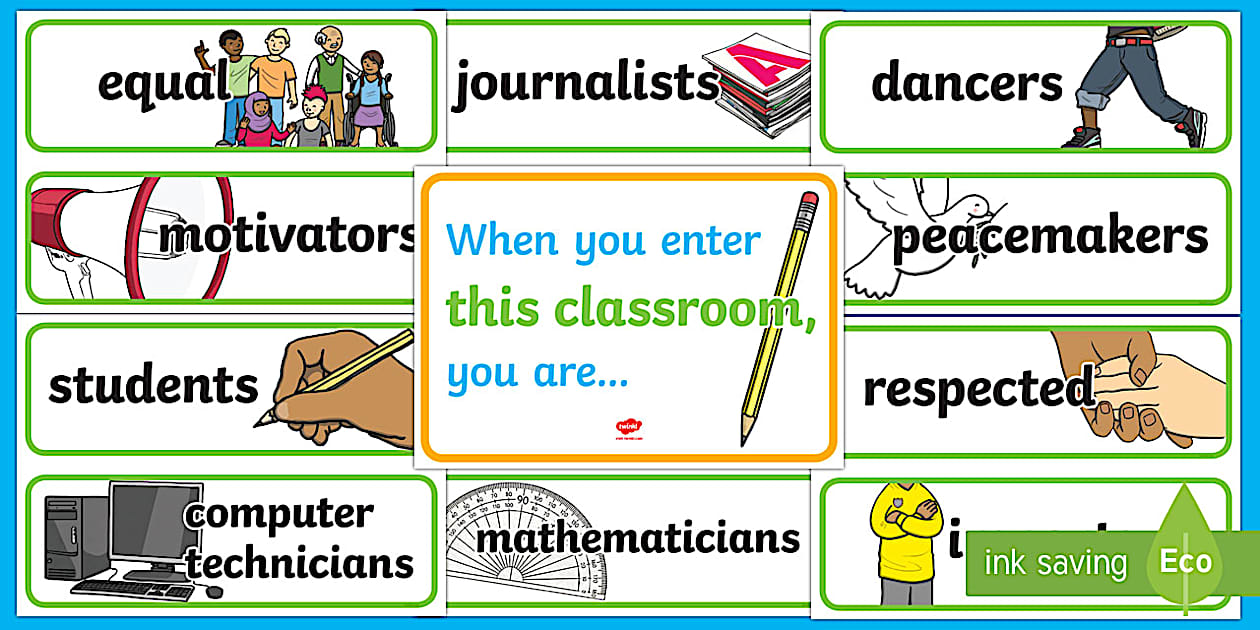 Cursive When you enter this classroom Display Pack - Twinkl
