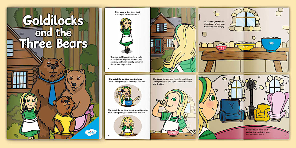 Goldilocks and the Three Bears Story Book - Primary Resource