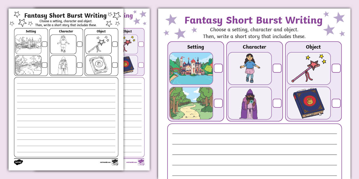 KS1 Fantasy Short Burst Writing Template
