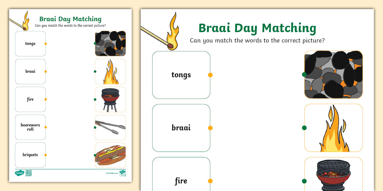 Foundation Phase Life Skills - Braai Day - Worksheet