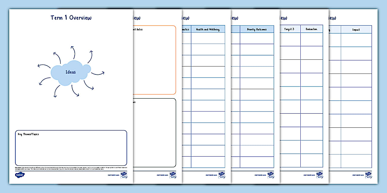 ASN Editable Termly Overview Templates (teacher made)