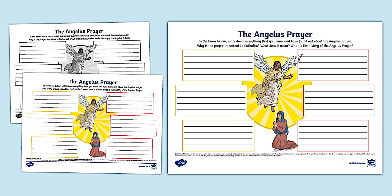 The Angelus Prayer Mind Map - Twinkl