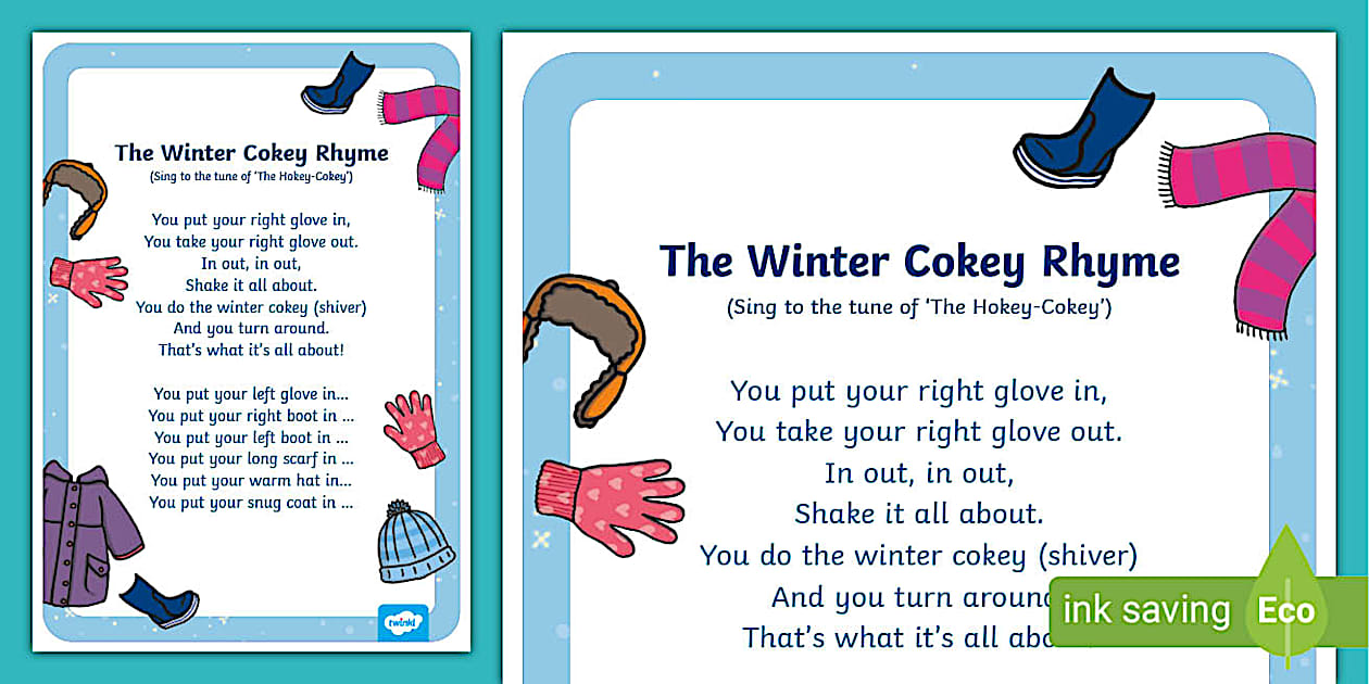 The Winter Cokey Rhyme | Winter Songs (teacher made)