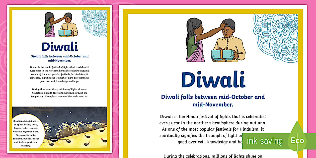 Diwali A4 Display Poster (Teacher-Made) - Twinkl