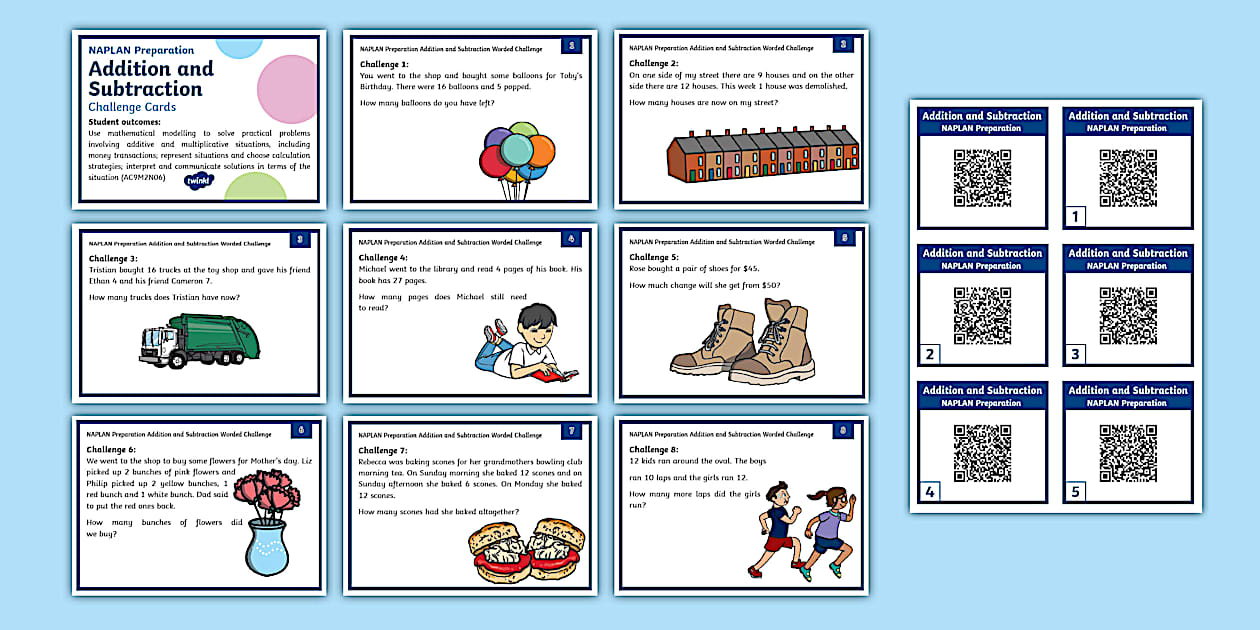Year 2 NAPLAN preparation Addition and Subtraction - Twinkl