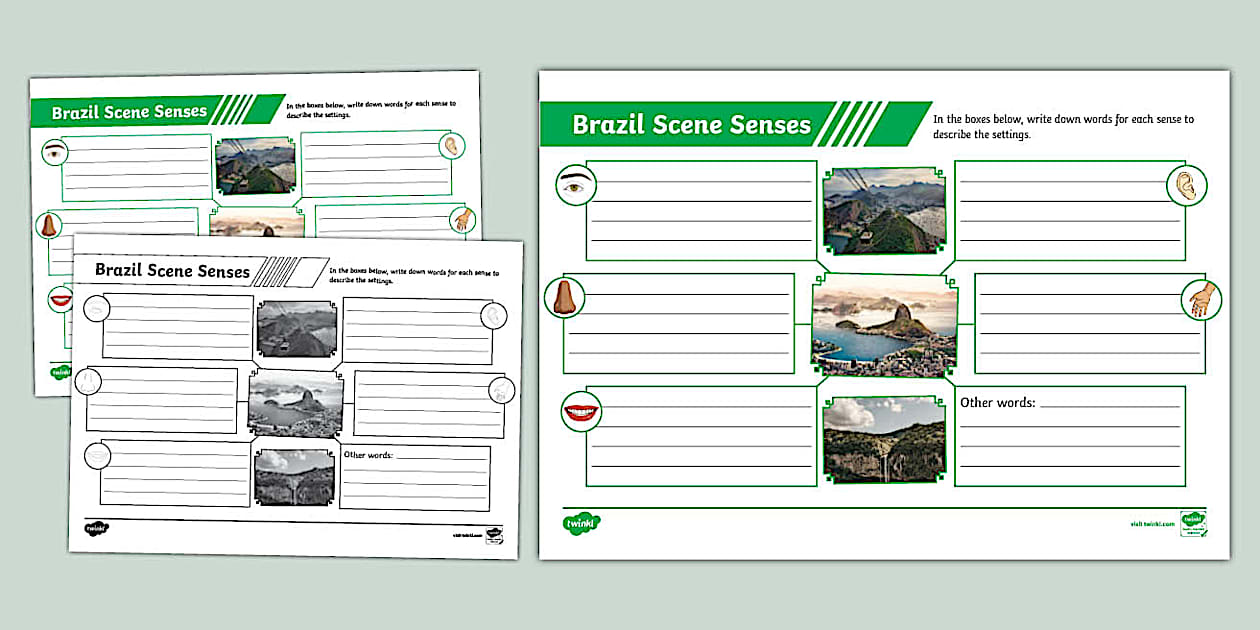 Brazil Senses Mind Map (teacher made) - Twinkl