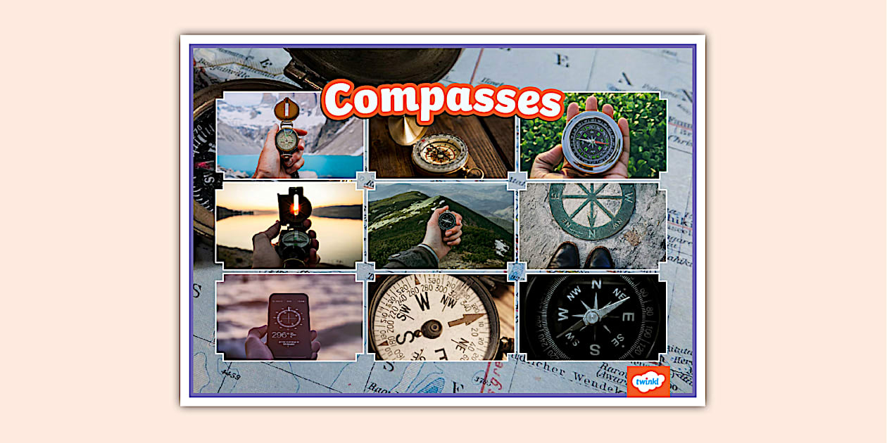 Compass Photo Display Poster (Teacher-Made) - Twinkl