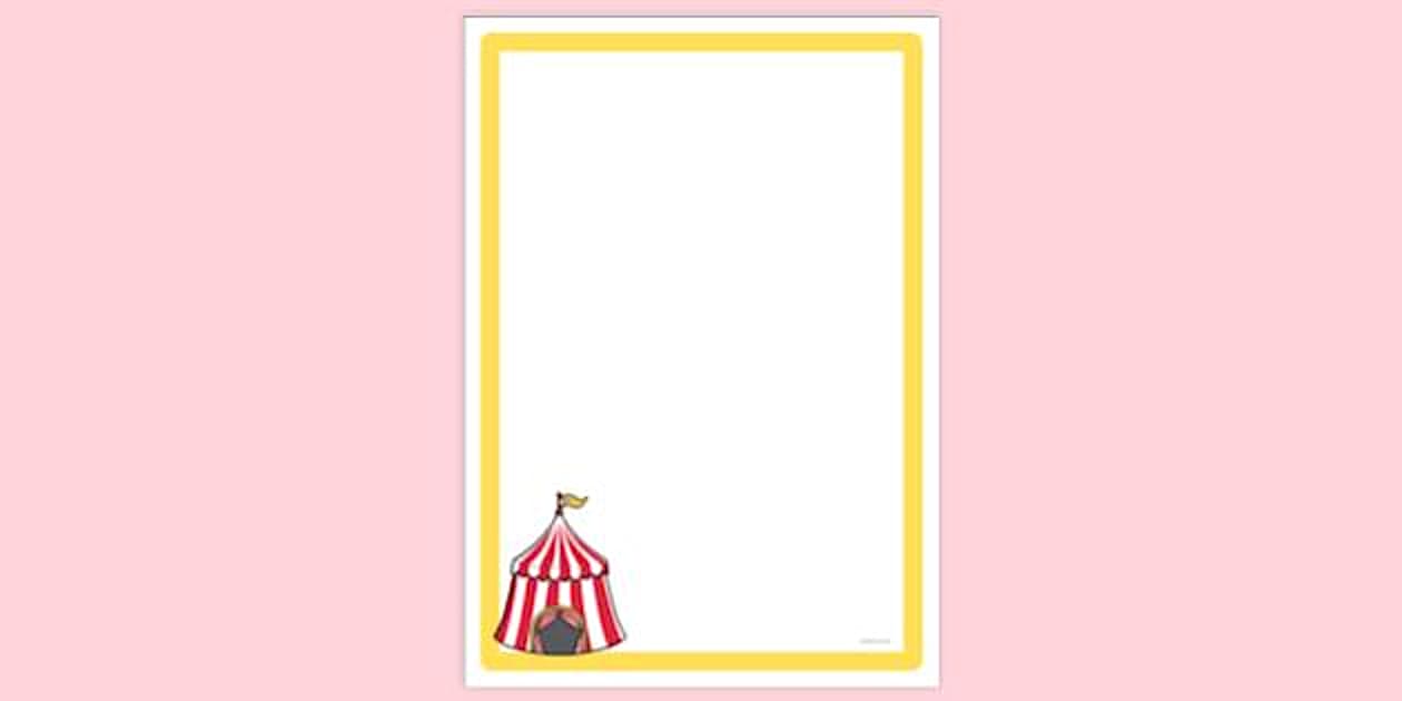 Circus Page Border | Page Borders | Twinkl (teacher made)