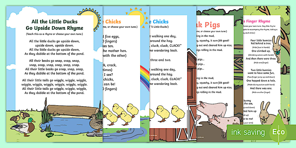 Springtime Animal Songs and Rhymes Resource Pack - Twinkl