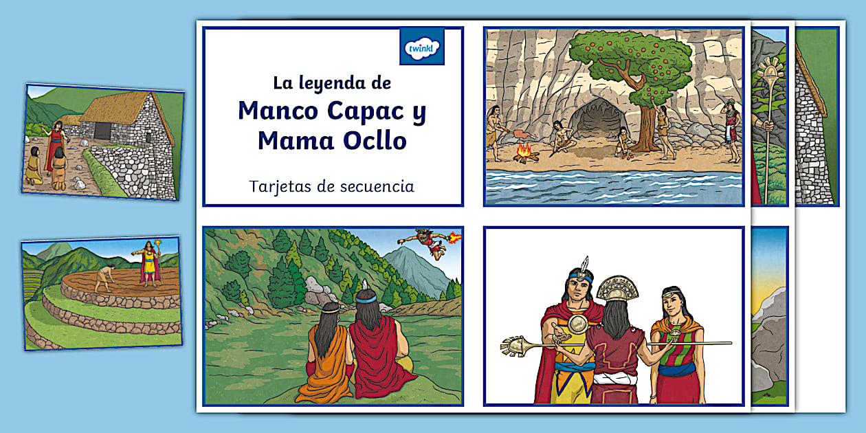 Tarjetas de secuencia: Leyenda de Manco Capac y Mama Ocllo