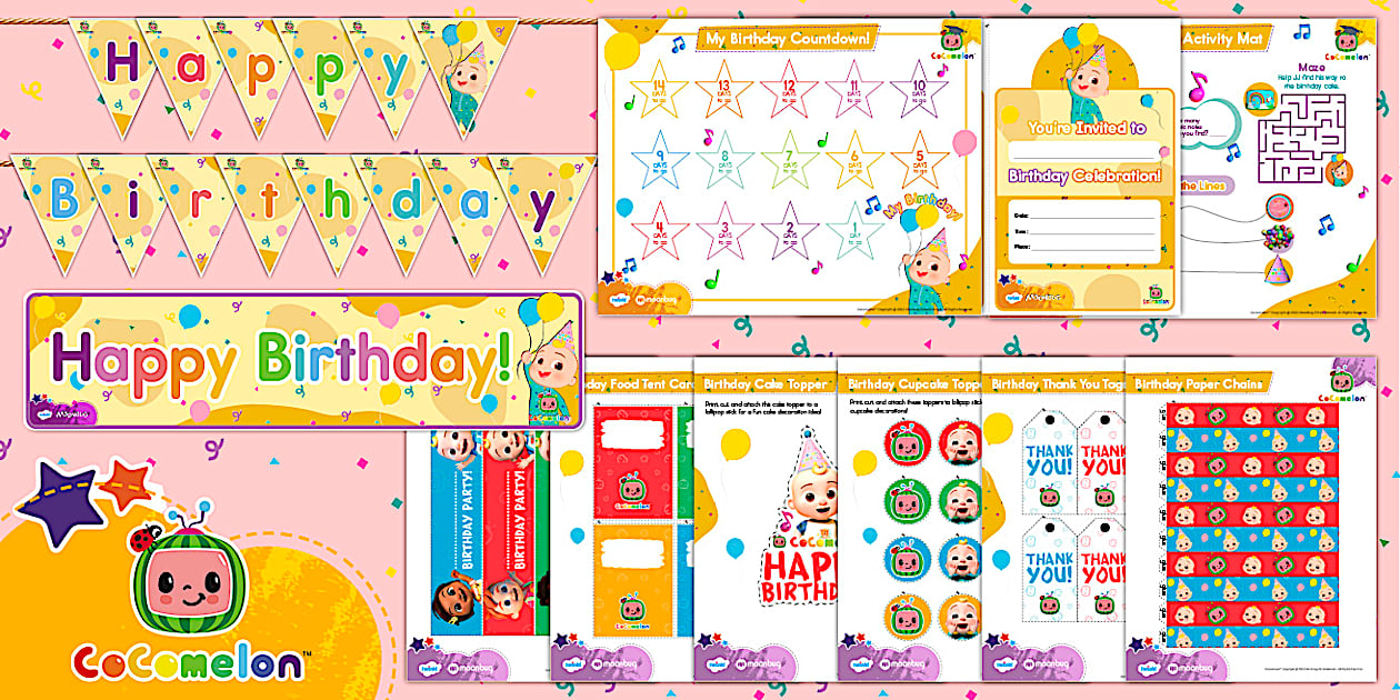 FREE! - CoComelon: Birthday Party Pack | Twinkl USA - Twinkl