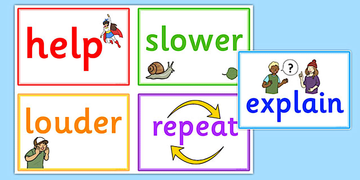 Editable Speech Help Cards (teacher made) - Twinkl