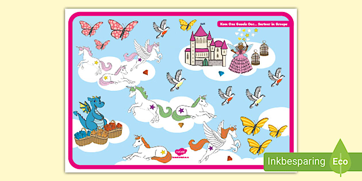 Gesels Oor Sortering en Groepering Plakkaat (teacher made)