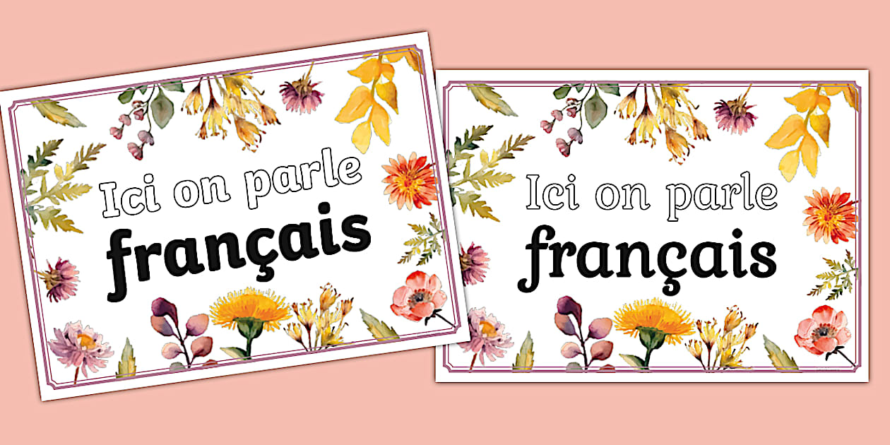 Affiche : Ici on parle français - Twinkl