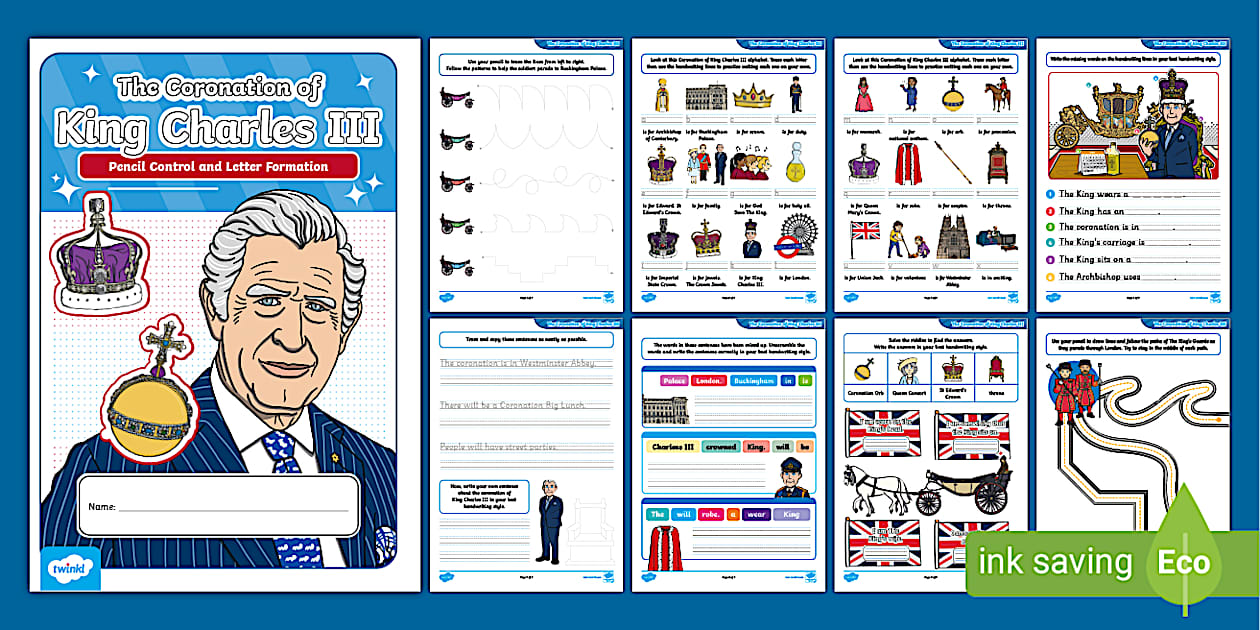 EYFS/KS1 The Coronation of King Charles III Activity Booklet