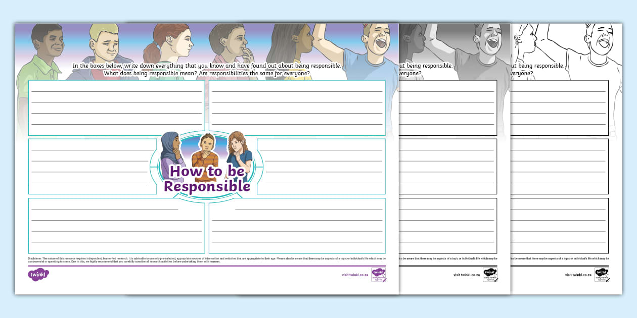 How to be Responsible Mind Map (Teacher-Made) - Twinkl