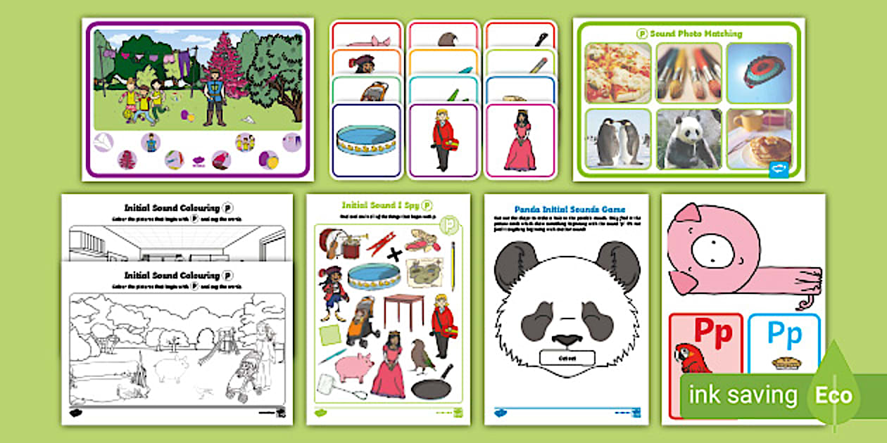 All About Initial Sounds - Letter p Resource Pack - Twinkl