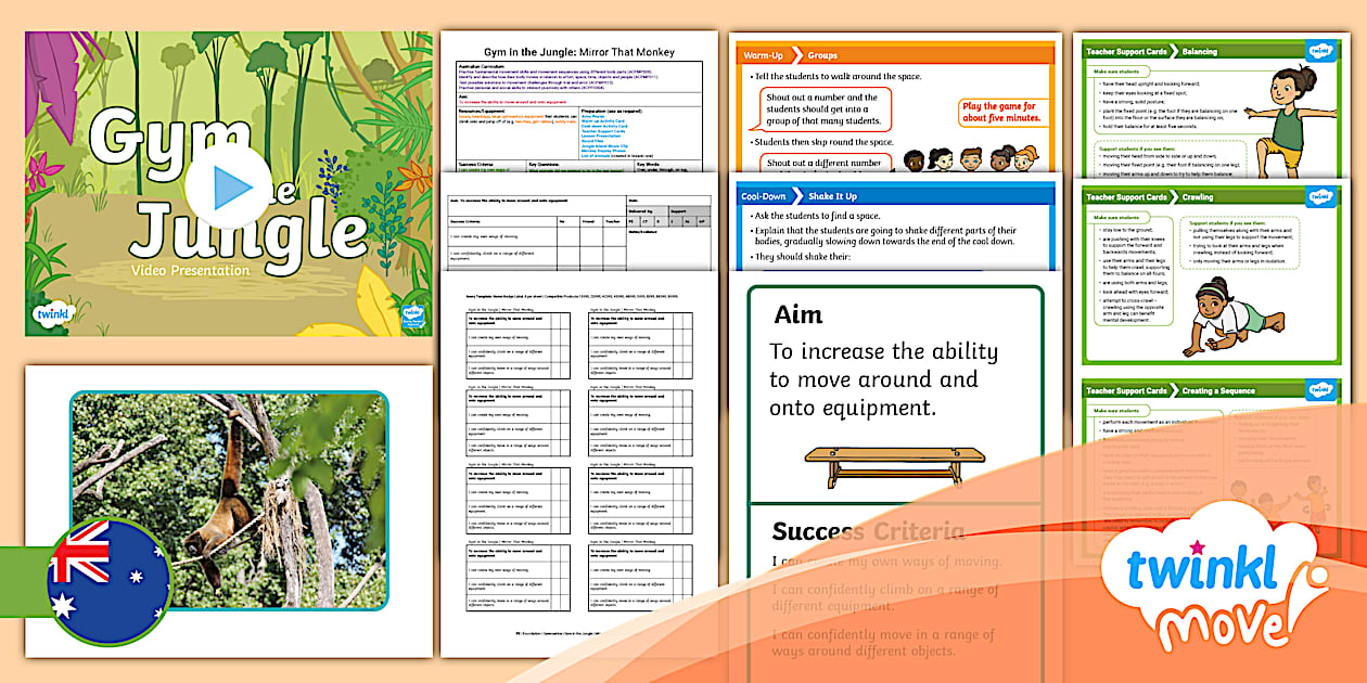 Move PE Foundation: Gymnastics in the Jungle Lesson Two