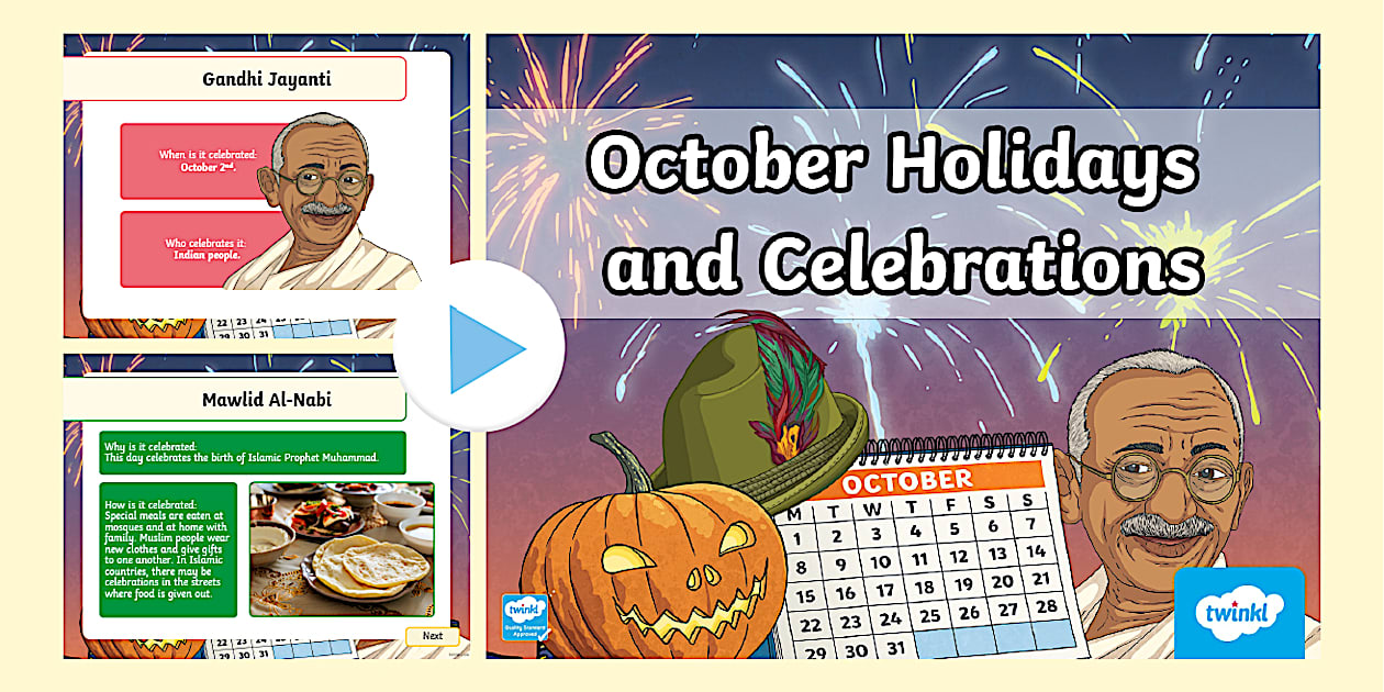 October Holidays and Celebrations PowerPoint - Year 3 HASS