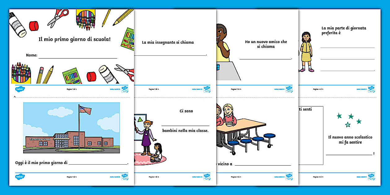 Libretto attività ritorno a scuola bambini BES