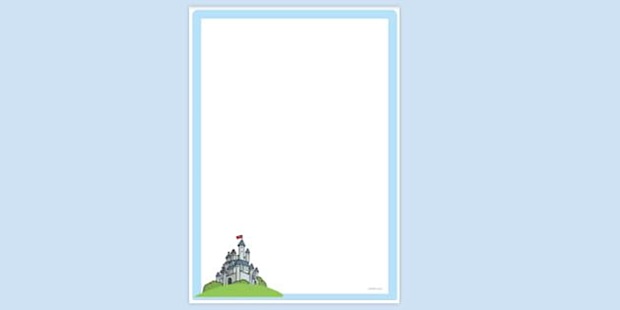 Simple Blank Castle Page Border (teacher made) - Twinkl