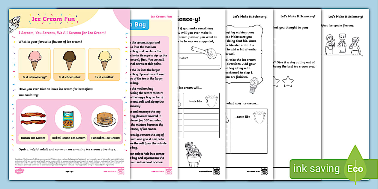 Ice Cream Fun Activity - Twinkl