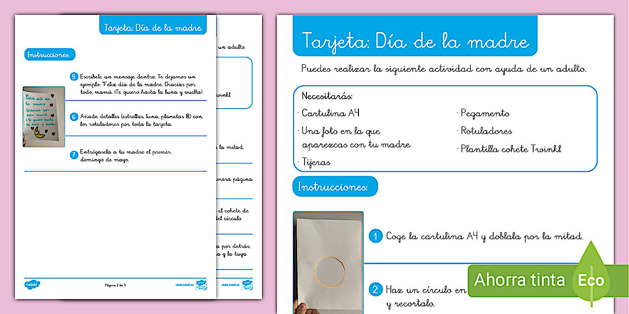 Manualidad: tarjetas para el Día de la Madre hechas a mano