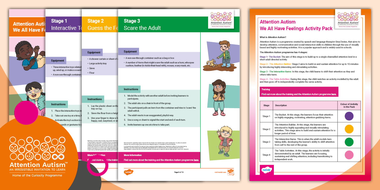 Attention Autism We All Have Feelings Activity Pack - Twinkl