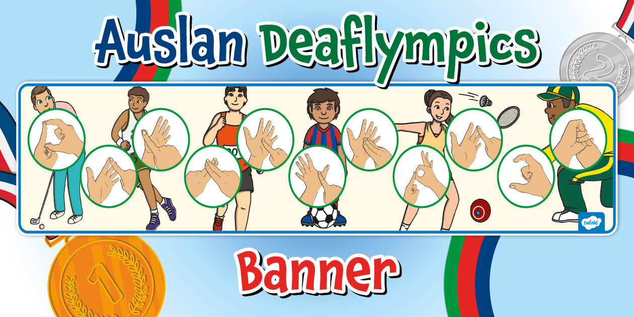 Auslan Deaflympics Banner (teacher made) - Twinkl