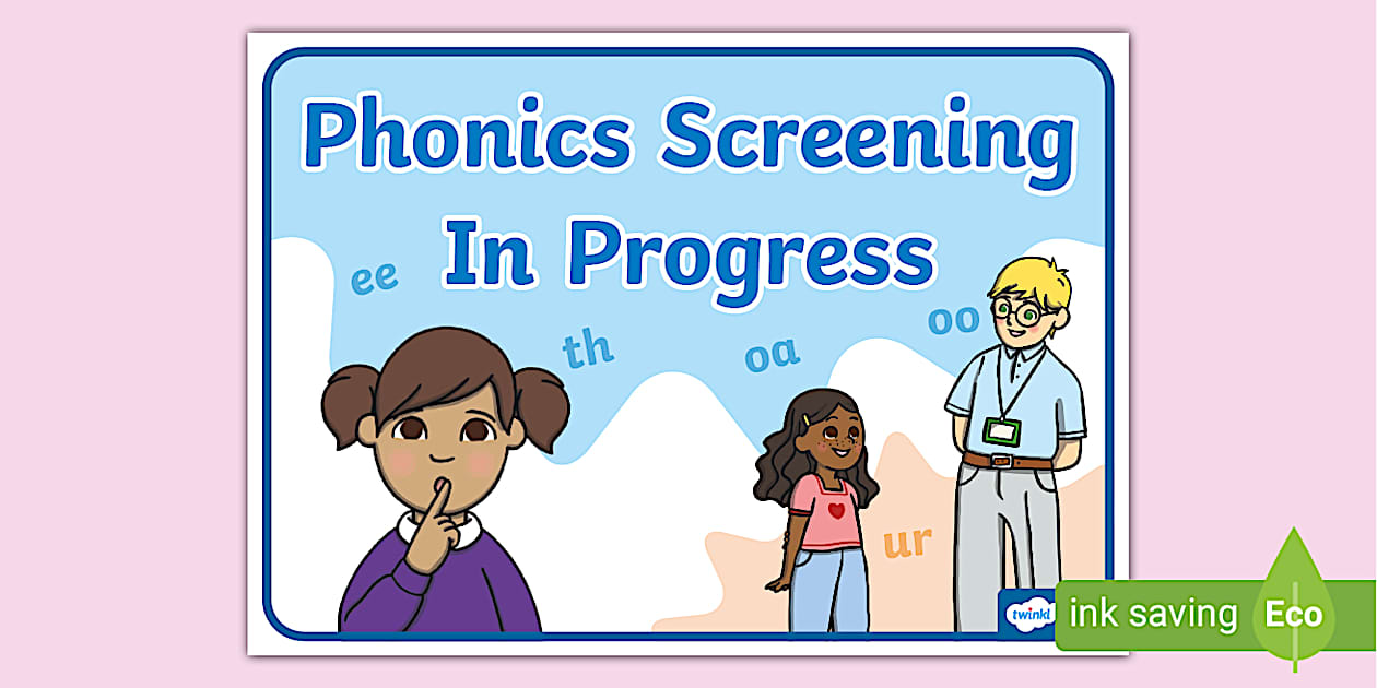 Phonics Screening In Progress Door Sign - Twinkl - KS1