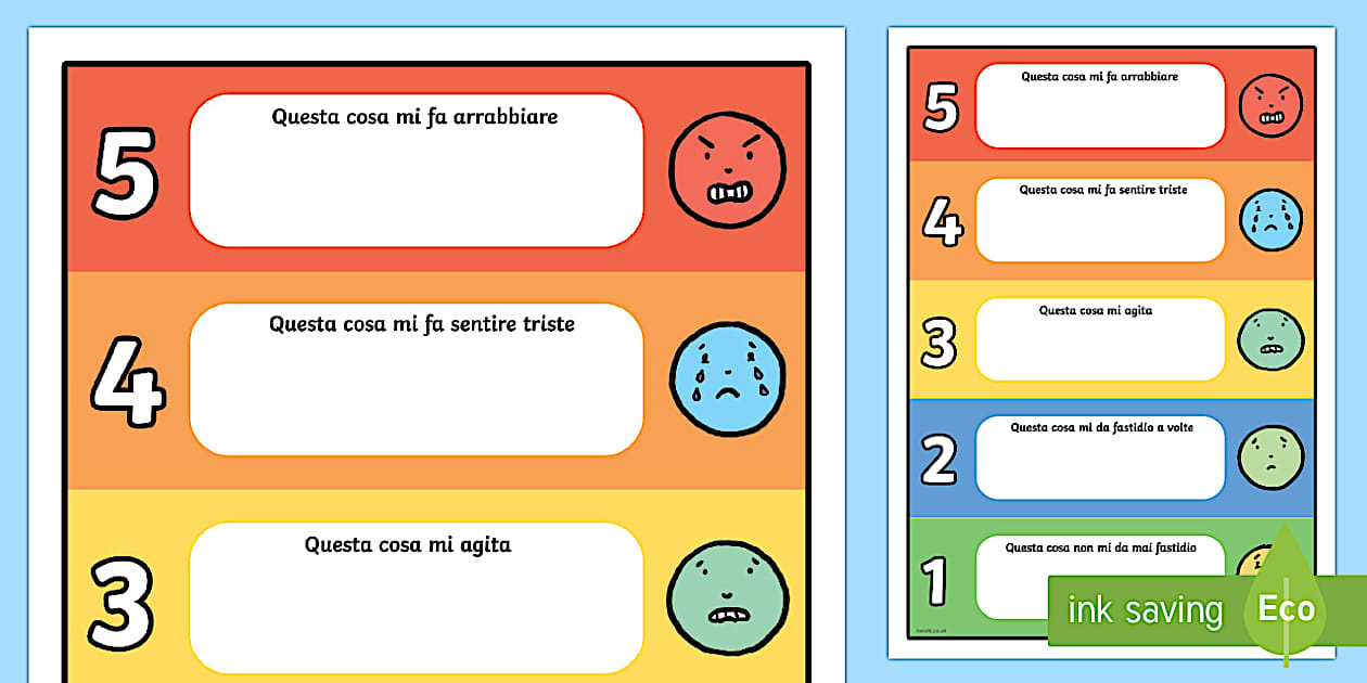Tabella delle Cose che Scatenano le Emozioni