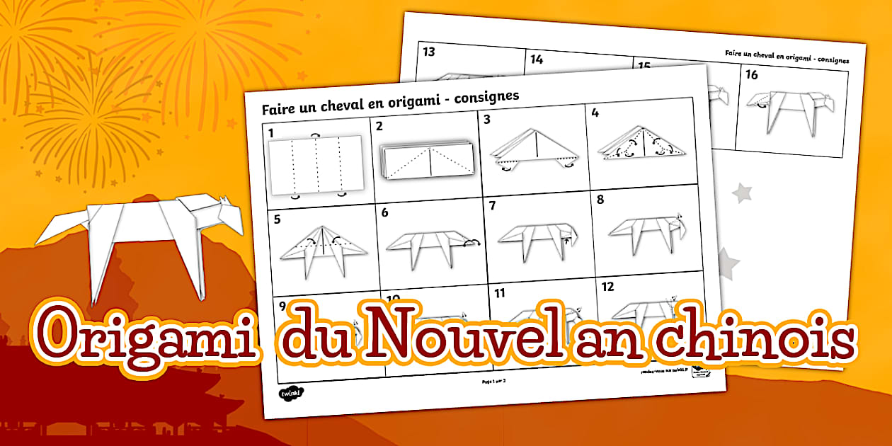 Origami du Nouvel an chinois