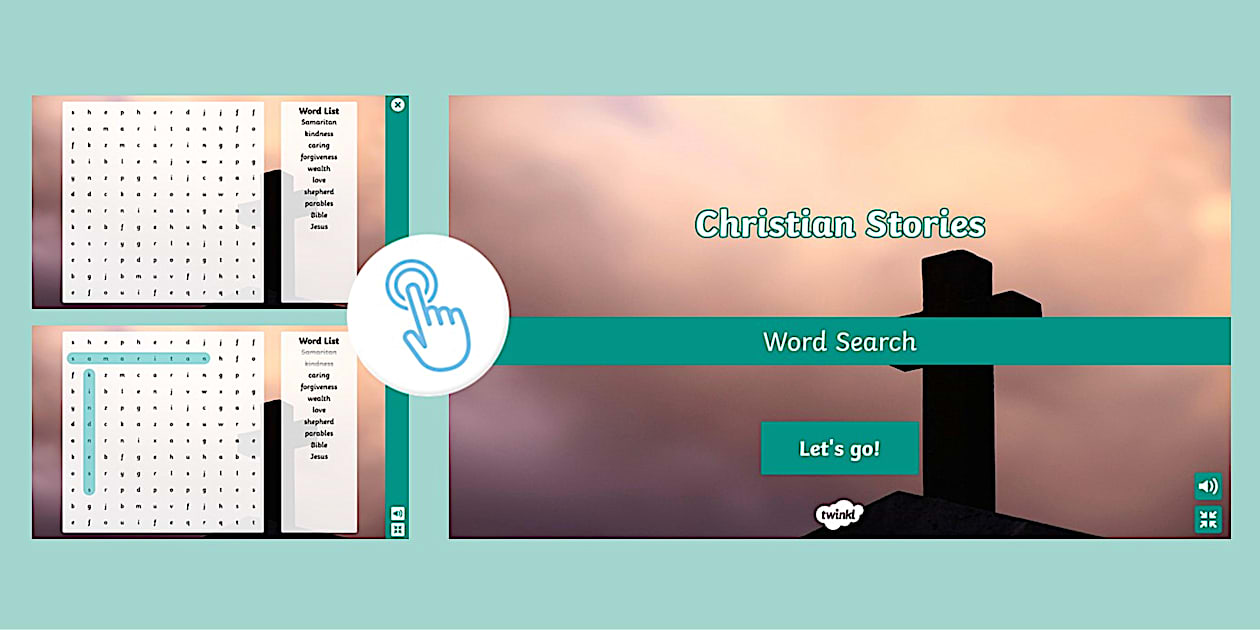 RE: Christian Stories: KS1 Interactive Wordsearch
