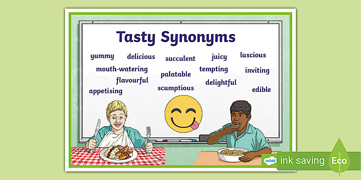 Tasty Synonyms Word Mat (Teacher-Made) - Twinkl