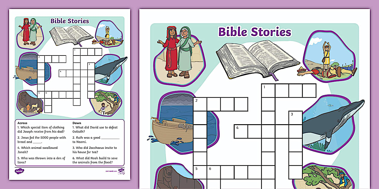 Bible Story Crossword | Religion | Christianity | Twinkl KS1