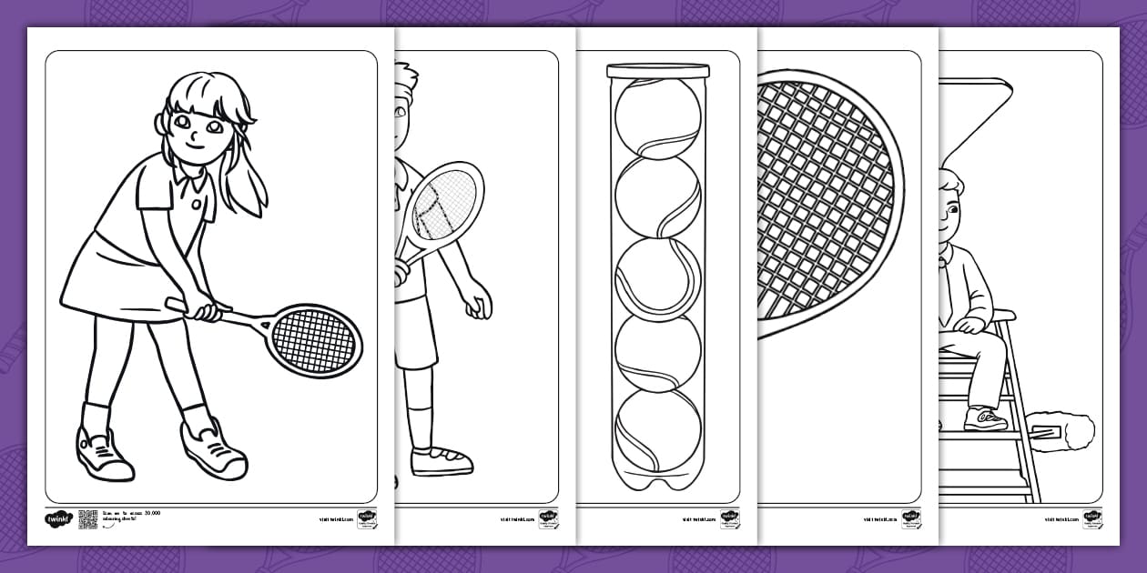 Tennis Colouring | Wimbledon | Twinkl (teacher made)