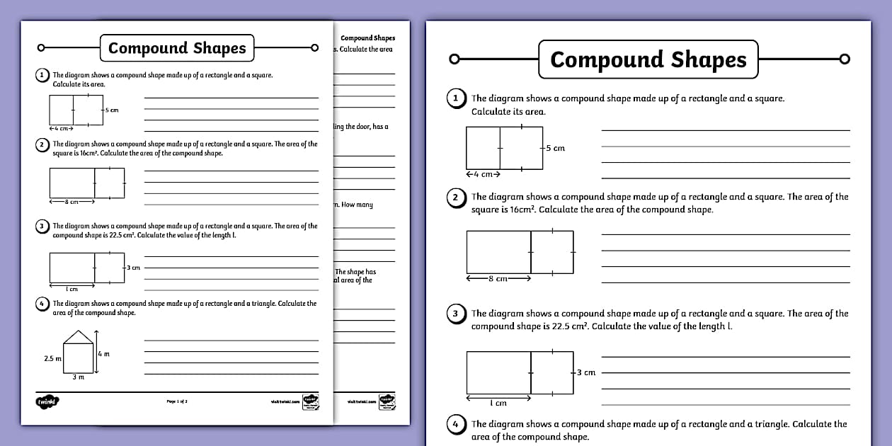 Seventh Grade Compound Shapes (teacher made) - Twinkl