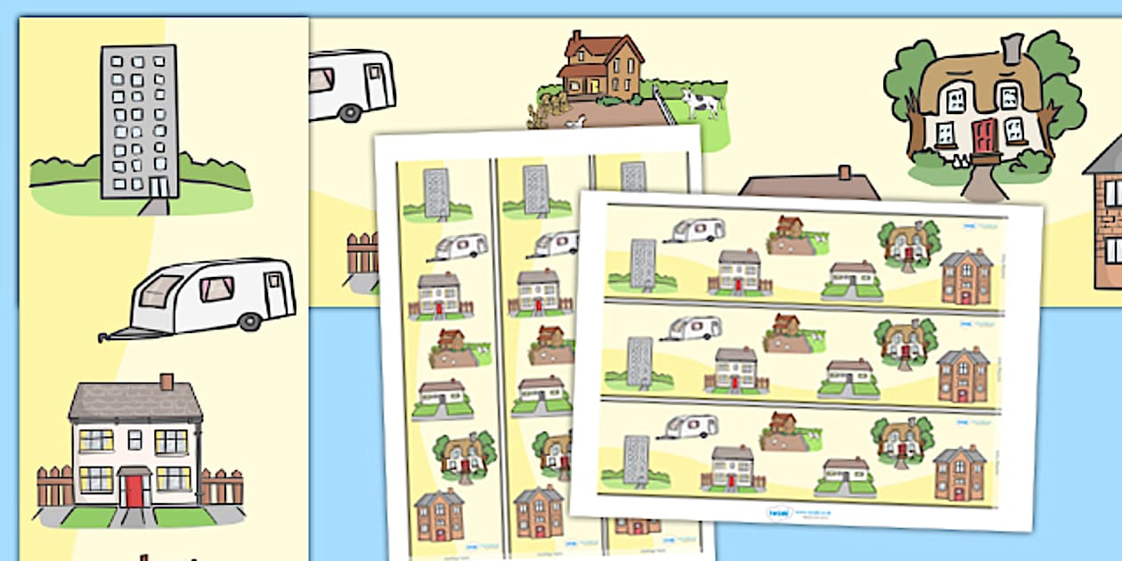 Houses and Homes Display Borders (teacher made) - Twinkl
