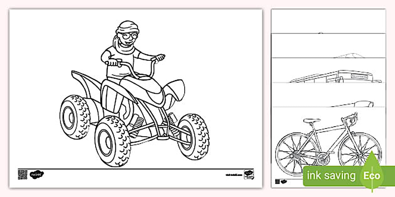 Land Transport in Qatar Colouring Pages (teacher made)