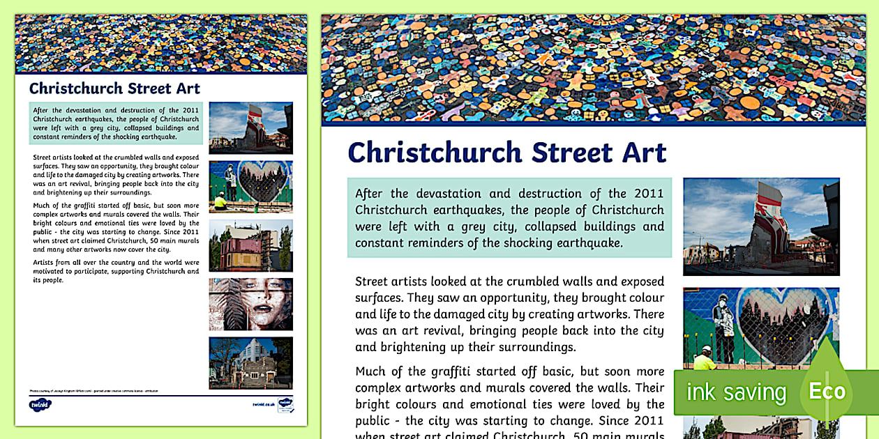 Christchurch Street Art Fact File (nauczyciel wykonał)