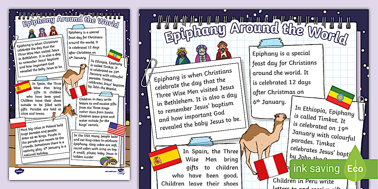 KS1 Epiphany Around the World Facts File for Classroom Use