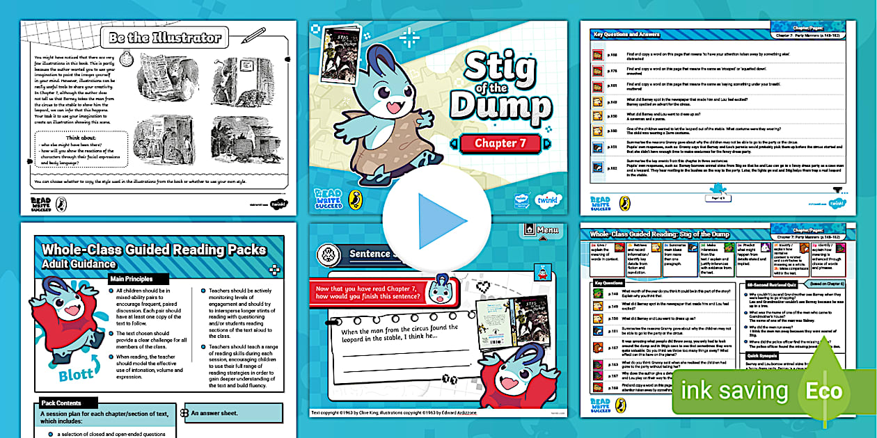 FREE! - Stig of the Dump Whole-Class Guided Reading Pack: Chapter 7 [LKS2]